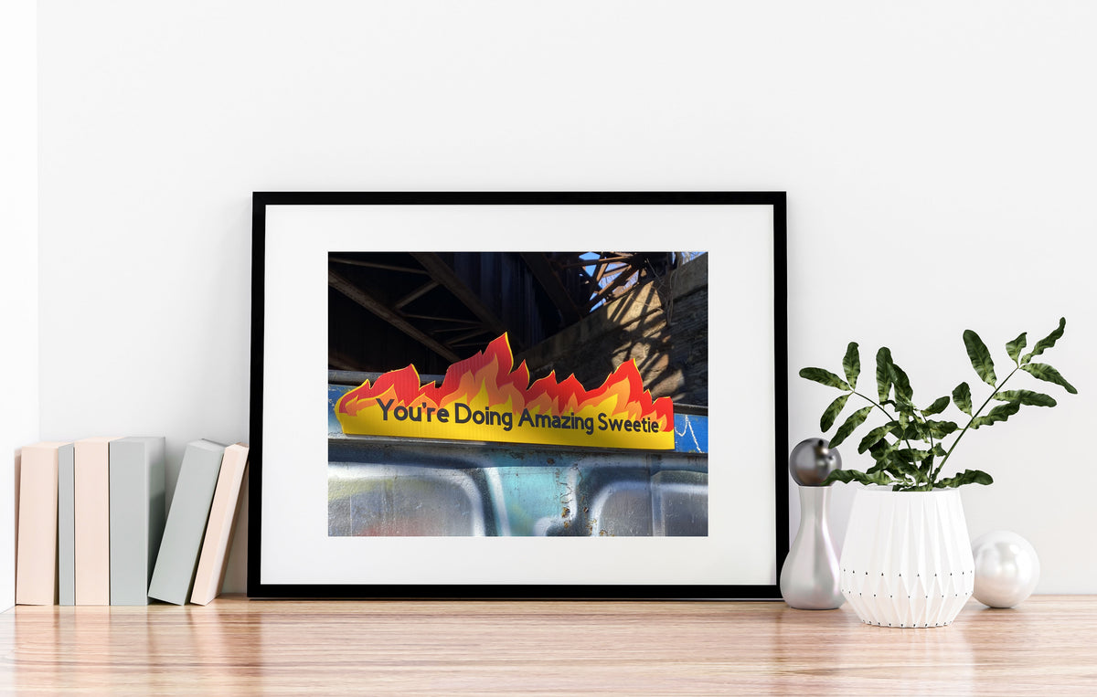 Dumpster Friends - Photograph Prints - Dumpster Fire – The Broken Plate Co.